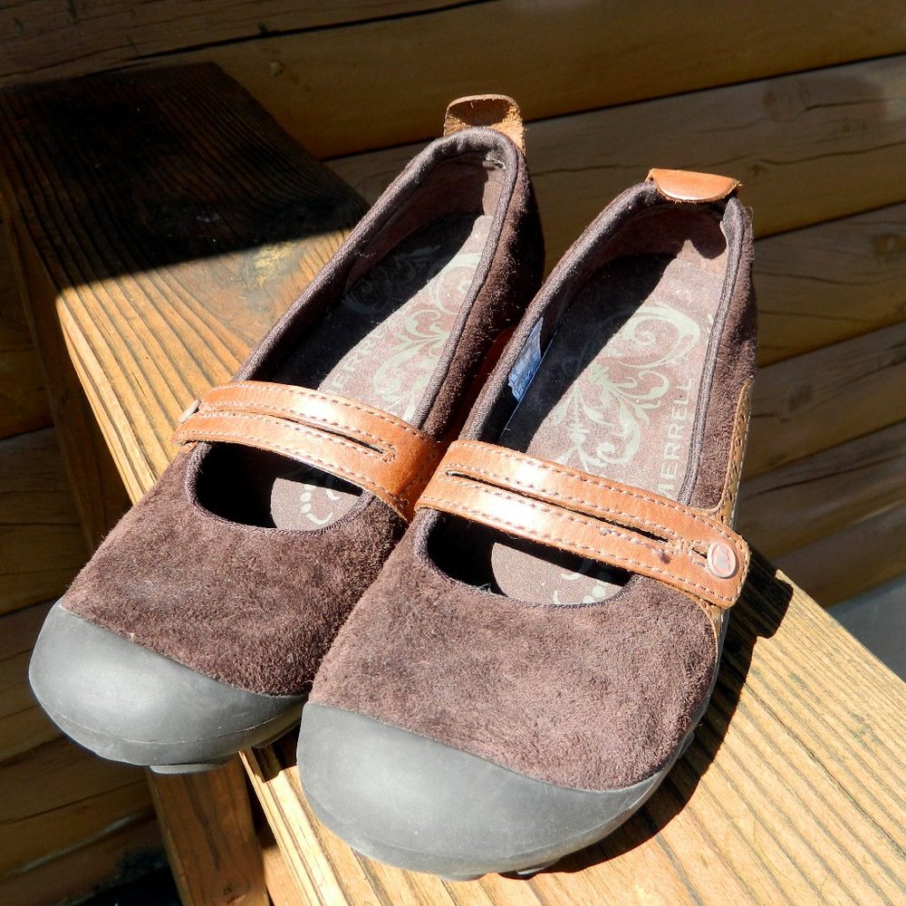 Merrell Brown Leather Mary Jane Ortholite Comfort Sho… - Gem